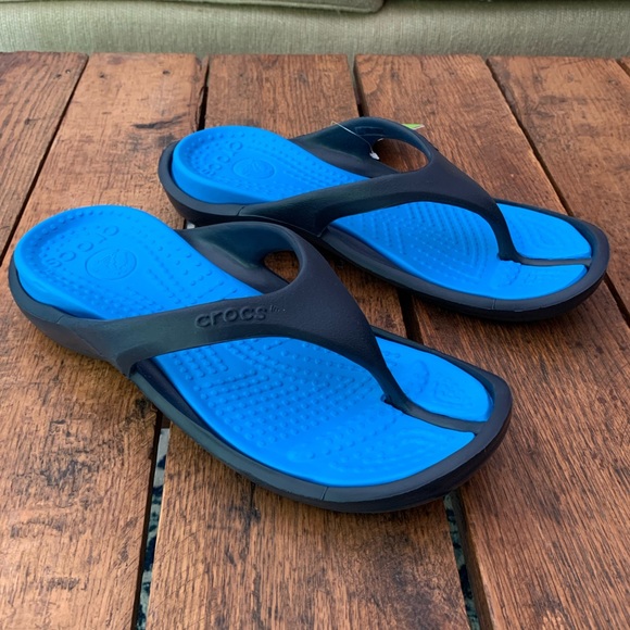 CROCS | Shoes | Crocs Athens Ii Rare Navyocean Blue Flip Flops | Poshmark